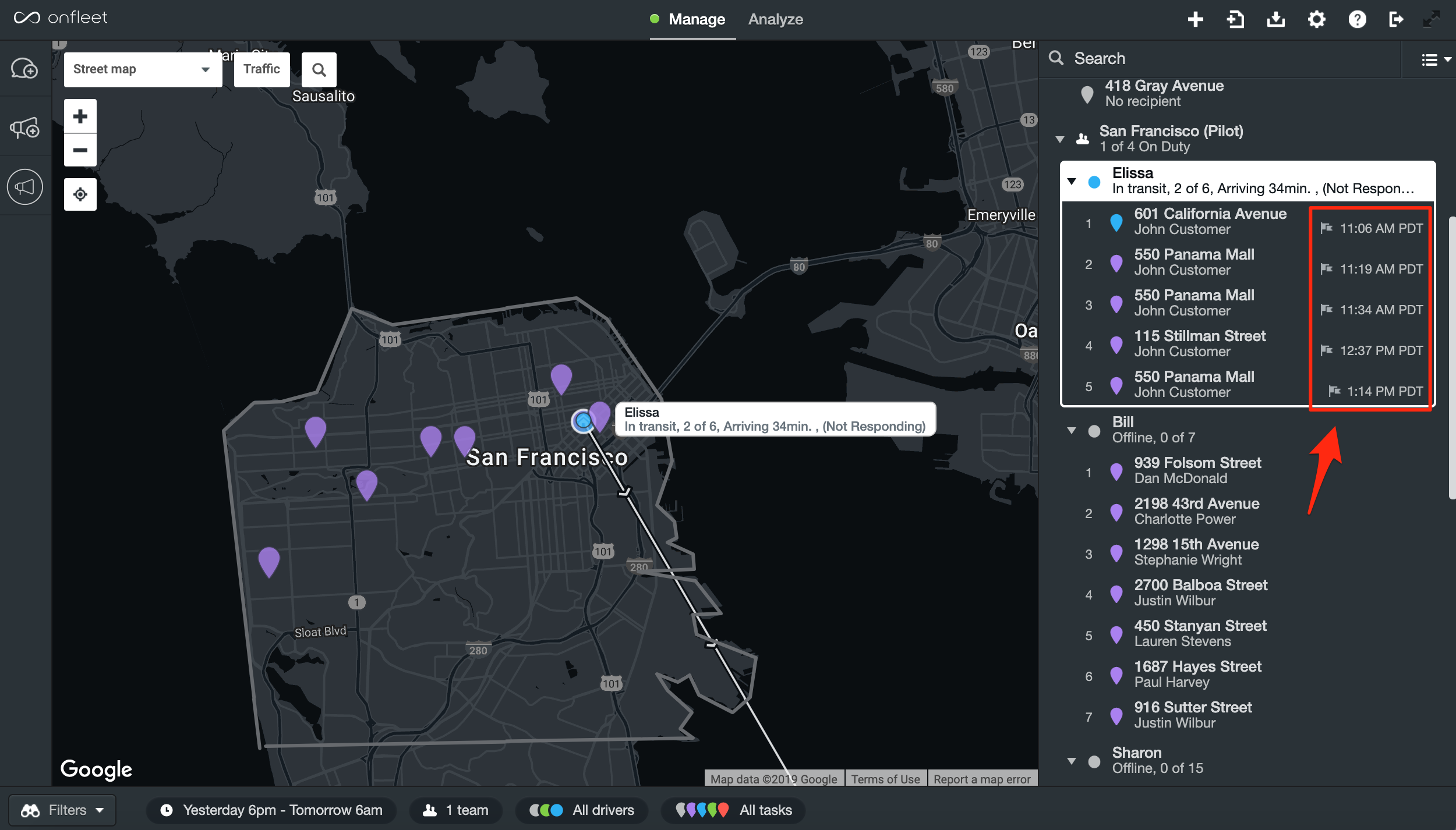 Estimated Time of Arrival (ETA) & Estimated Time of Completion (ECT)