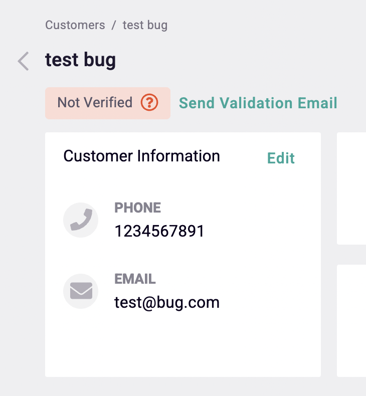 Customer Record - Verification