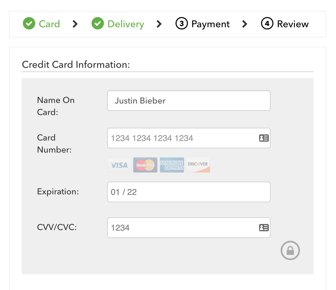 Credit and Debit Card Checkout