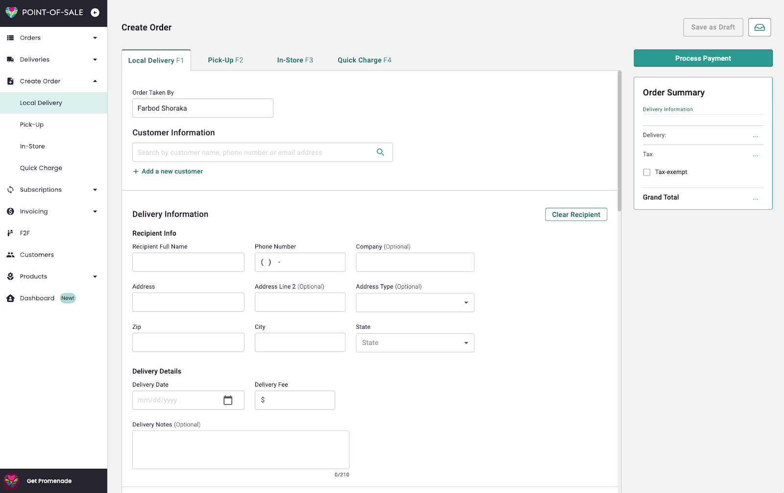 Create Order