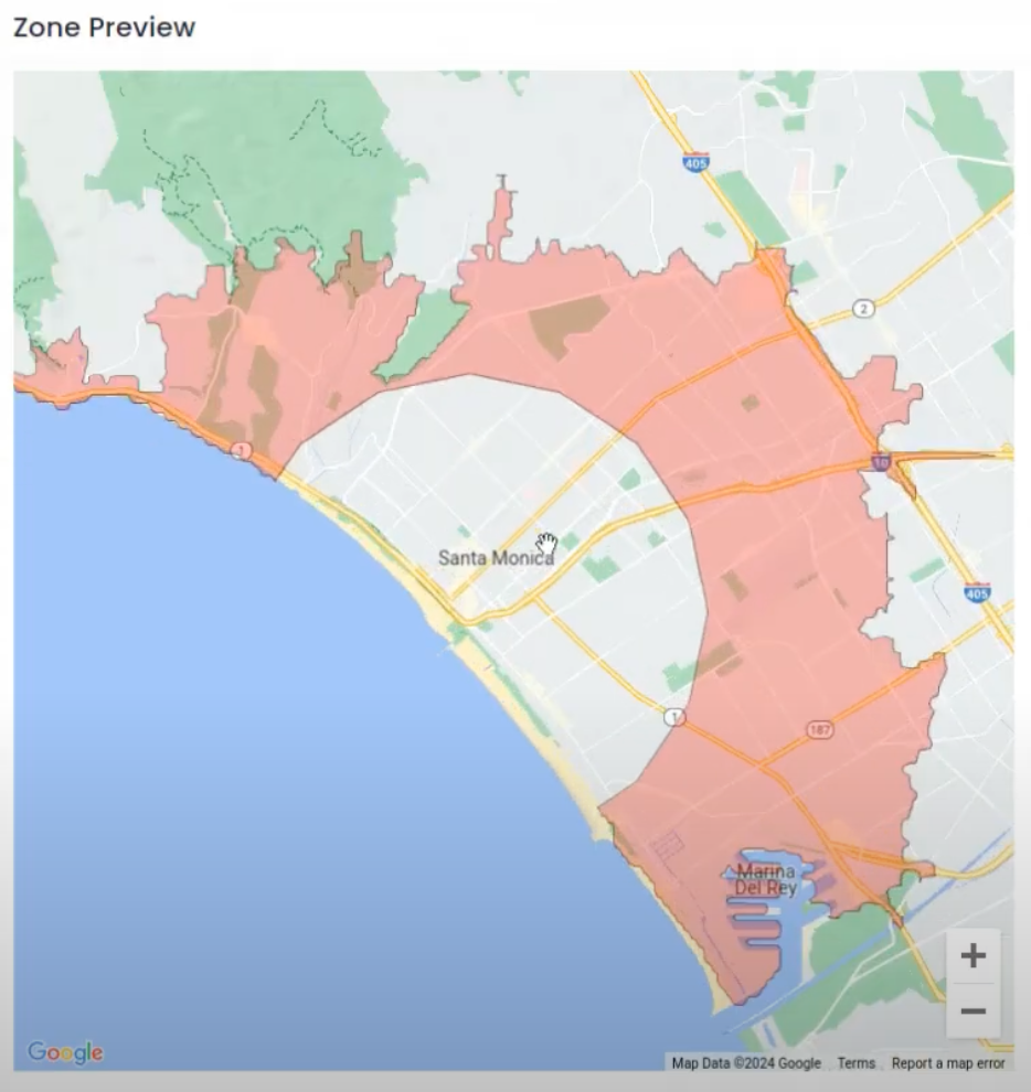 Delivery Zones