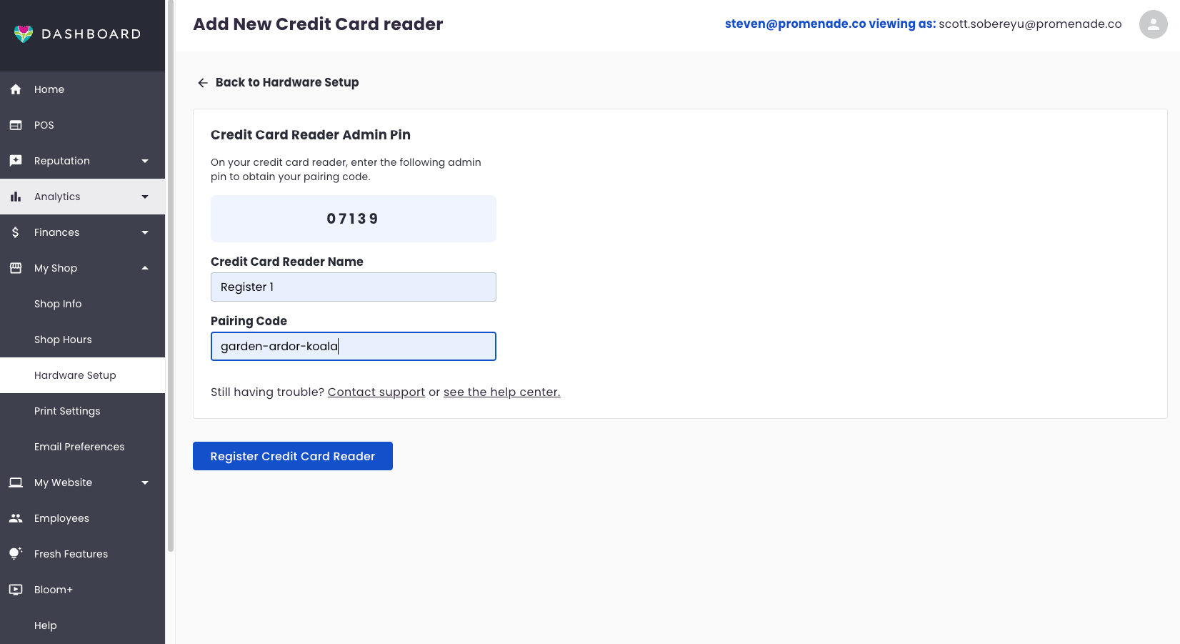 Configuring Multiple Hardware Devices in your BloomNation PoS
