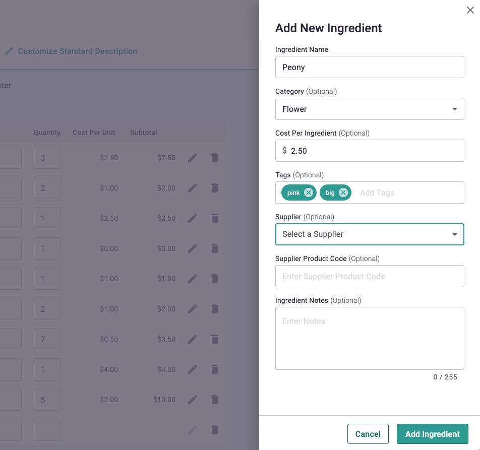 Recipes Management