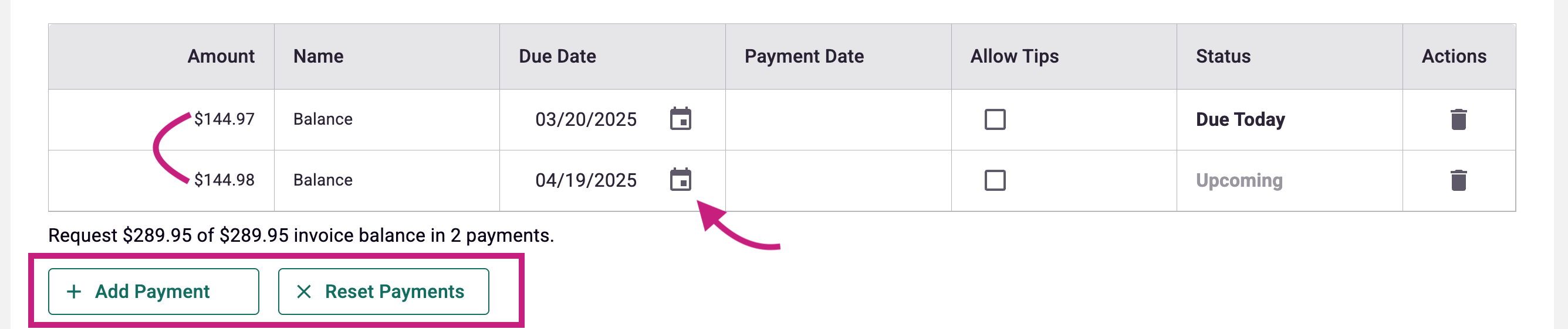 Creating a Quick Invoice